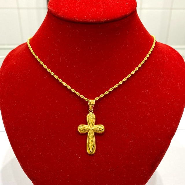 Jual Paket Kalung Set Liontin Salib Kalung Emas Asli Kadar 700 | Shopee ...