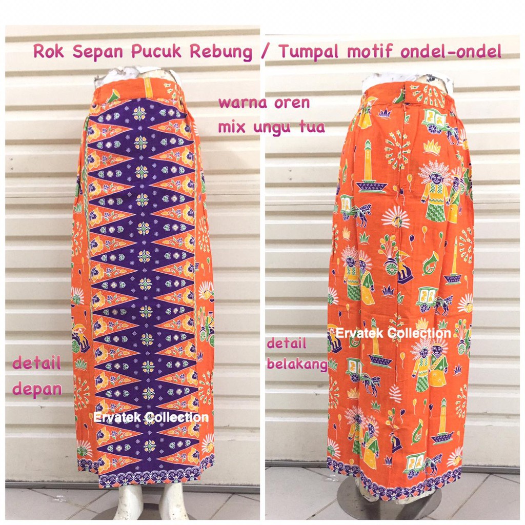 Jual Rok Tumpal Sepan Ondel Betawi ST04 Panjang S-5L / Bawahan Batik ...