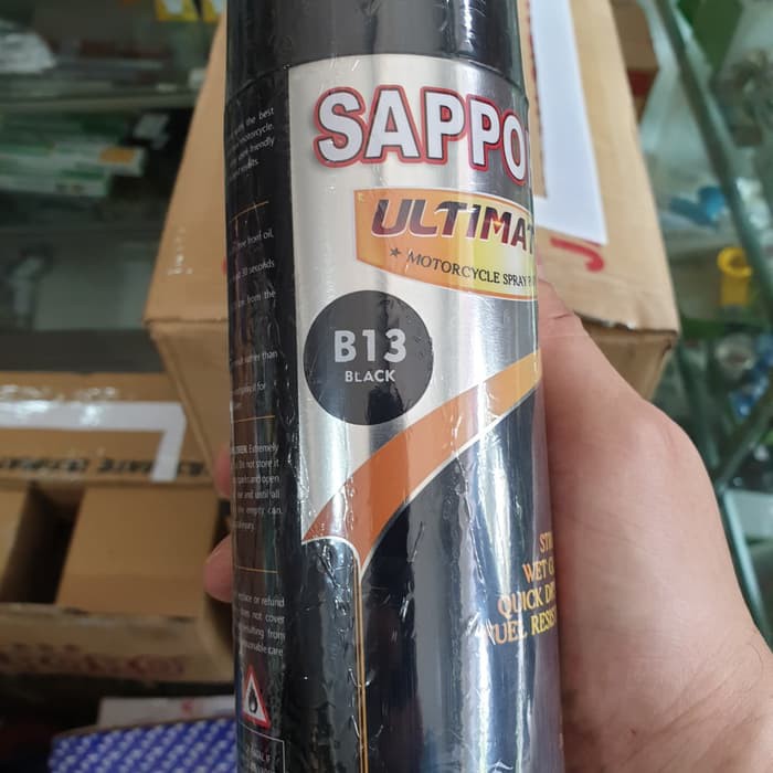 Jual Cat Sapporo Ultimate B13 Black Hitam Kilap Gilap Glossy Tahan ...