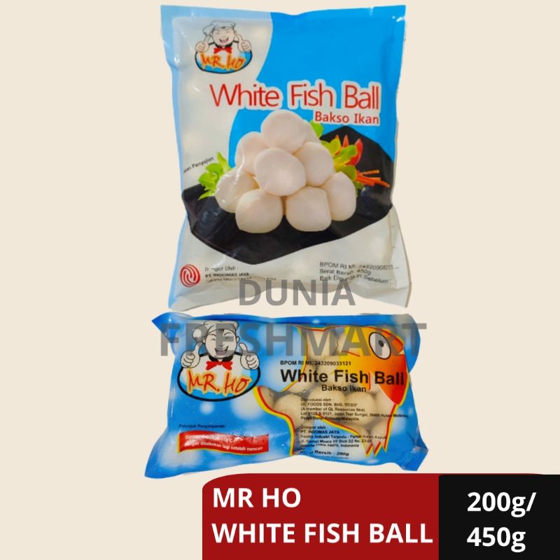 Jual Mr ho White Fish Ball 200/450gr Bakso Ikan MR. HO BASO IKAN PUTIH ...