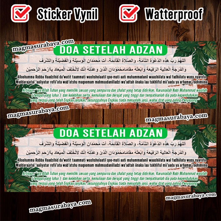 Jual sticker Doa setelah Adzan - label Doa setelah adzan | Shopee Indonesia