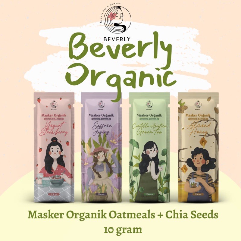 Jual MASKER ORGANIK OAT+CHIA SEED By BEVERLY (DISTRIBUTOR RESMI ...
