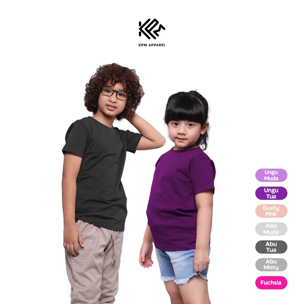 Jual Kaos Polos Lengan Pendek KPM Apparel Classic Premium Size Kids ...