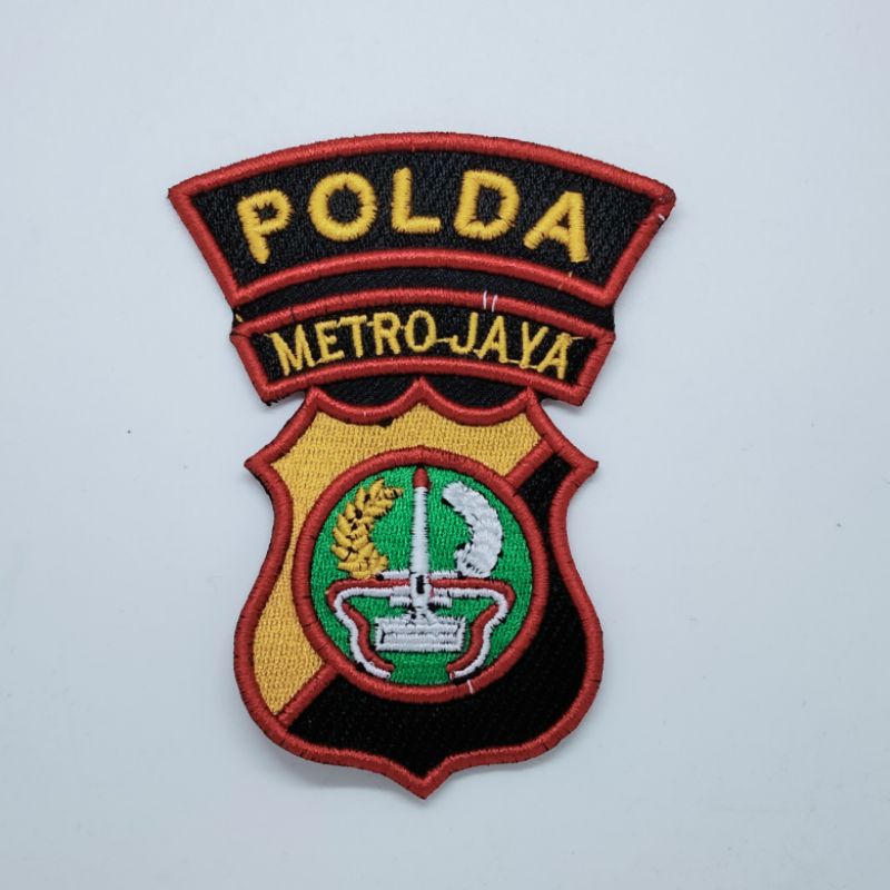 Jual Logo Bordir TImbul Polda dan Metro Jaya / Logo Timbul Polda Metro ...