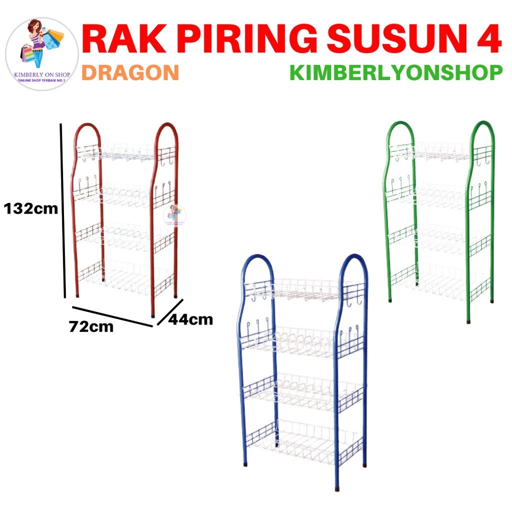 Jual Rak Piring Dapur Susun 4 Naga Dragon | Shopee Indonesia