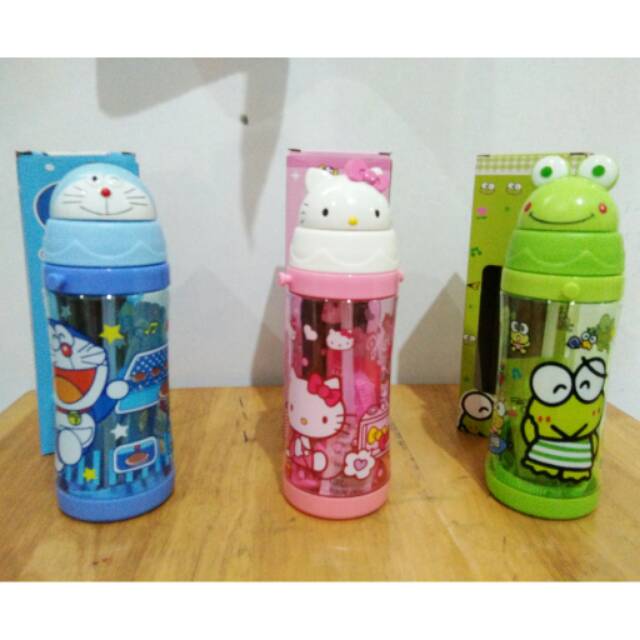 Jual Botol minum sedotan karakter kepala 450ml | Shopee Indonesia