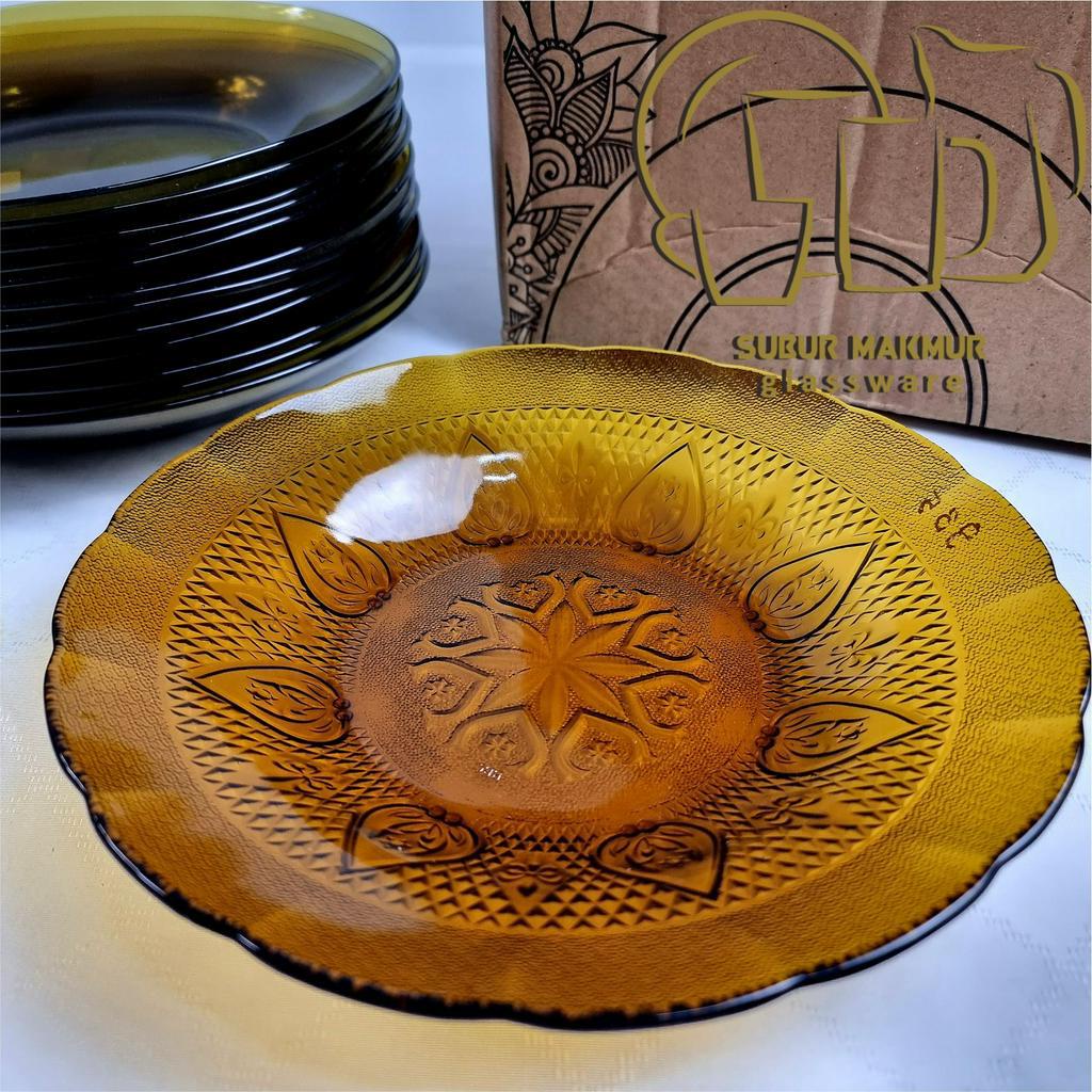 Jual (Set 12 Pcs) Piring Makan Kaca BBC 9" (DP 935 A) . Beling | Shopee ...