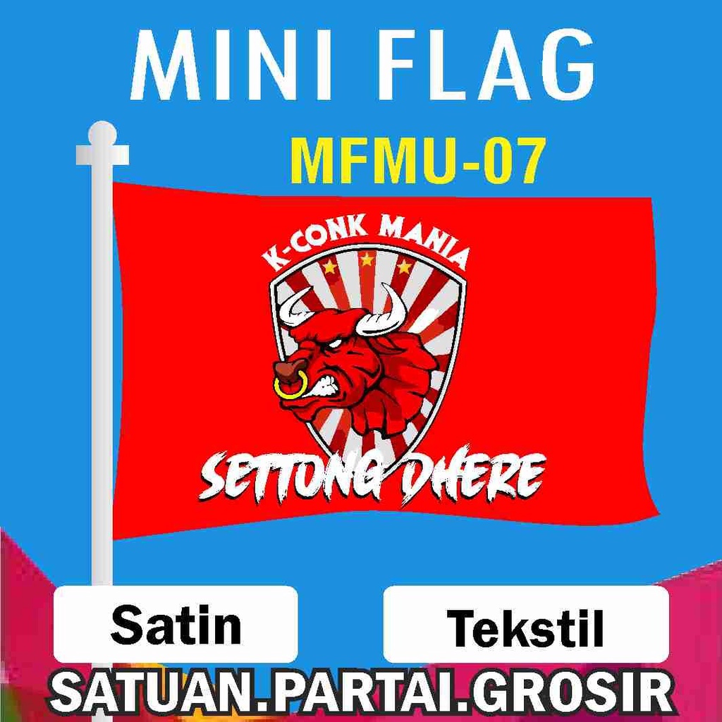 Jual MINI FLAG MADURA UNITED / BENDERA MADURA UNITED / MINI FLAG K-CONK ...