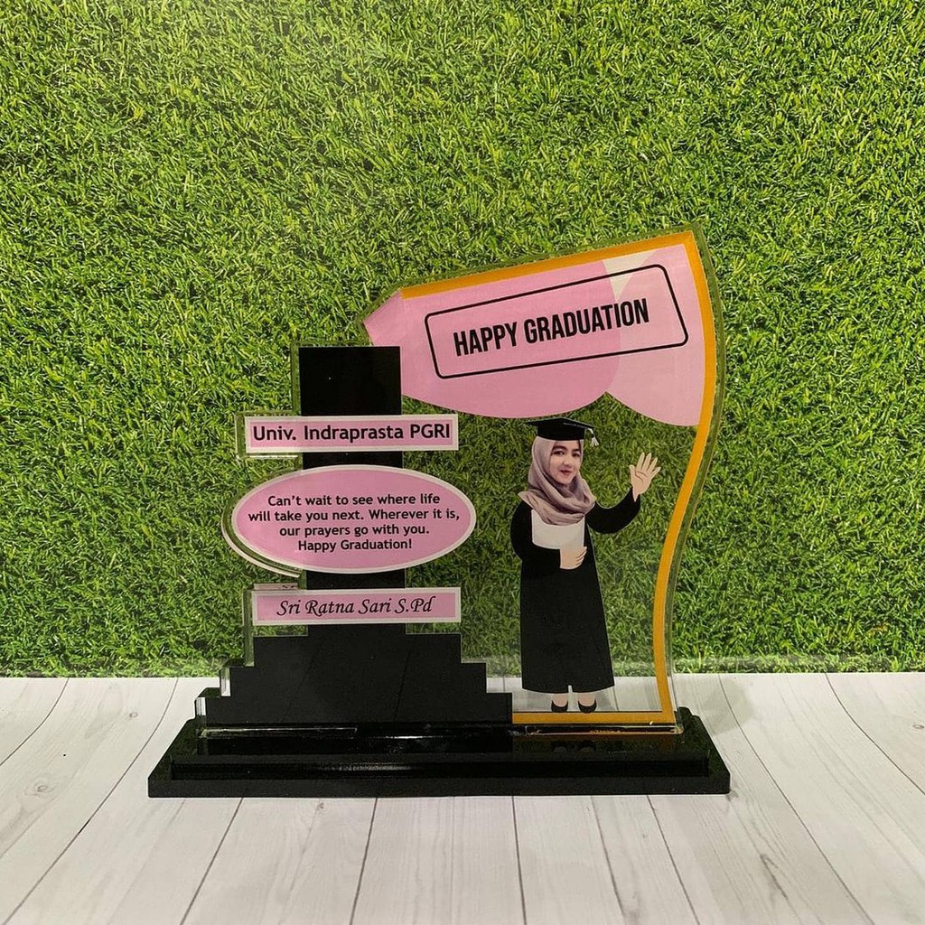 Jual PLAKAT AKRILIK WISUDA PLAKAT GRADUATION (15X10CM, 5MM) CUSTOM ...