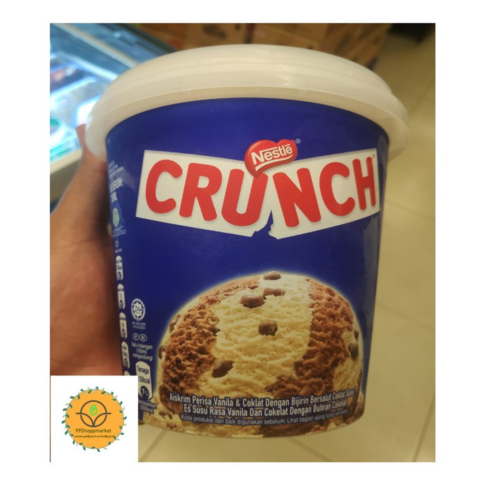 Jual Es krim Nestle Crunch Berperisa Vanilla & Coklat butiran coklat ...