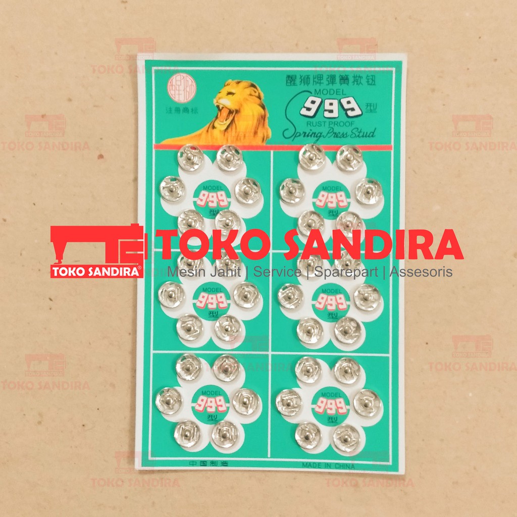 Jual 36 pcs Kancing Jepret 999/kancing cetet Spring 999 Press Stund 8mm ...