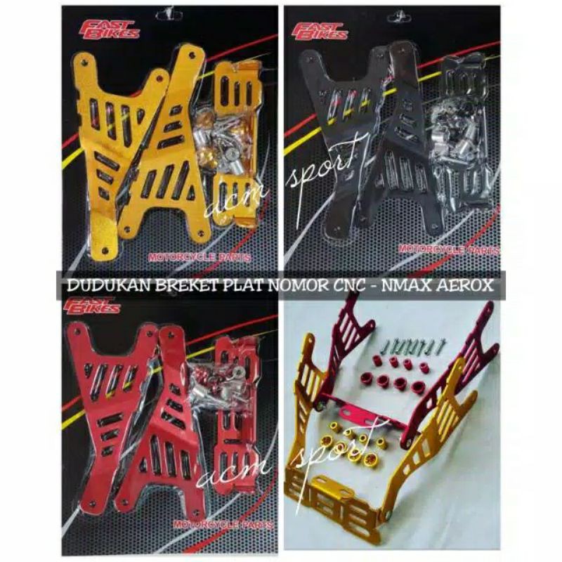 Jual Variasi dudukan breket plat nomor cnc - nmax - aerox155 - Lexi 125 ...