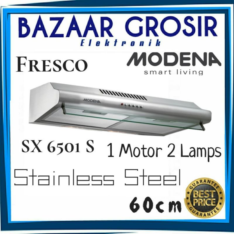 Jual COOKER HOOD MODENA SX6501S PENGHISAP ASAP SX 6501 S 60CM | Shopee Indonesia