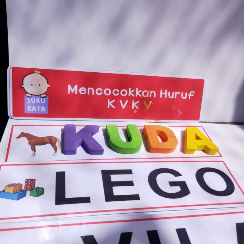 Jual Mencocokkan Huruf KVKV Alphabet Mainan Edukasi Anak 2 3 4 5 Tahun ...