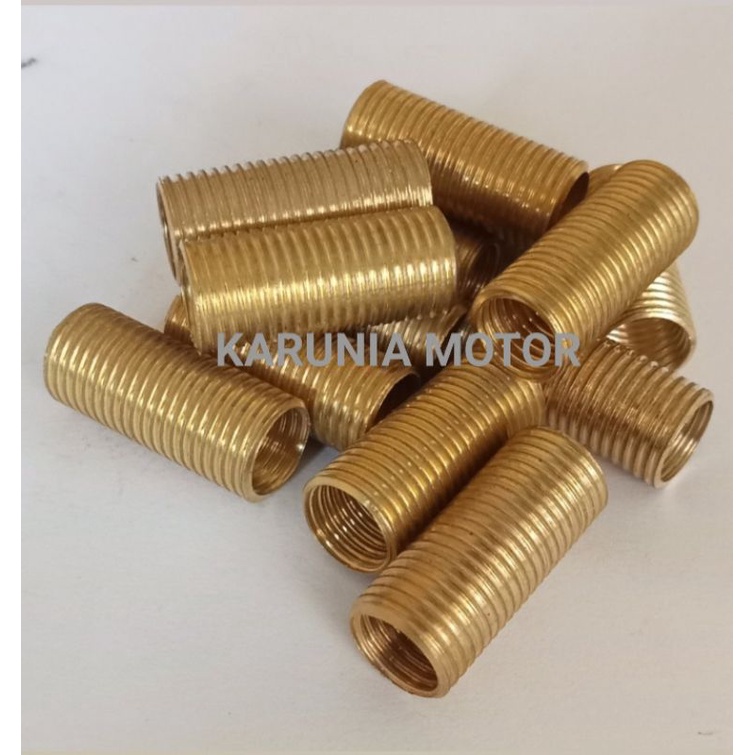 Jual Shock drat Sok drat Kuningan M10 × M12 ( Dalam drat lubang baut 14 ...
