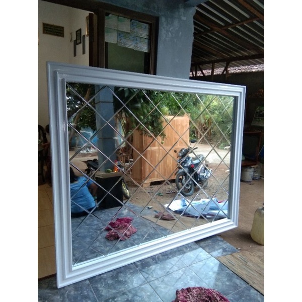 Jual frame kaca bevel silang 3D. | Shopee Indonesia