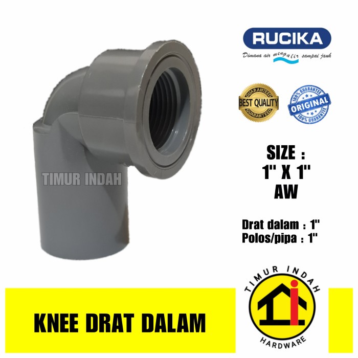 Jual Knee drat dalam 1" AW Rucika / Faucet Elbow 1" AW - RUCIKA | Shopee Indonesia