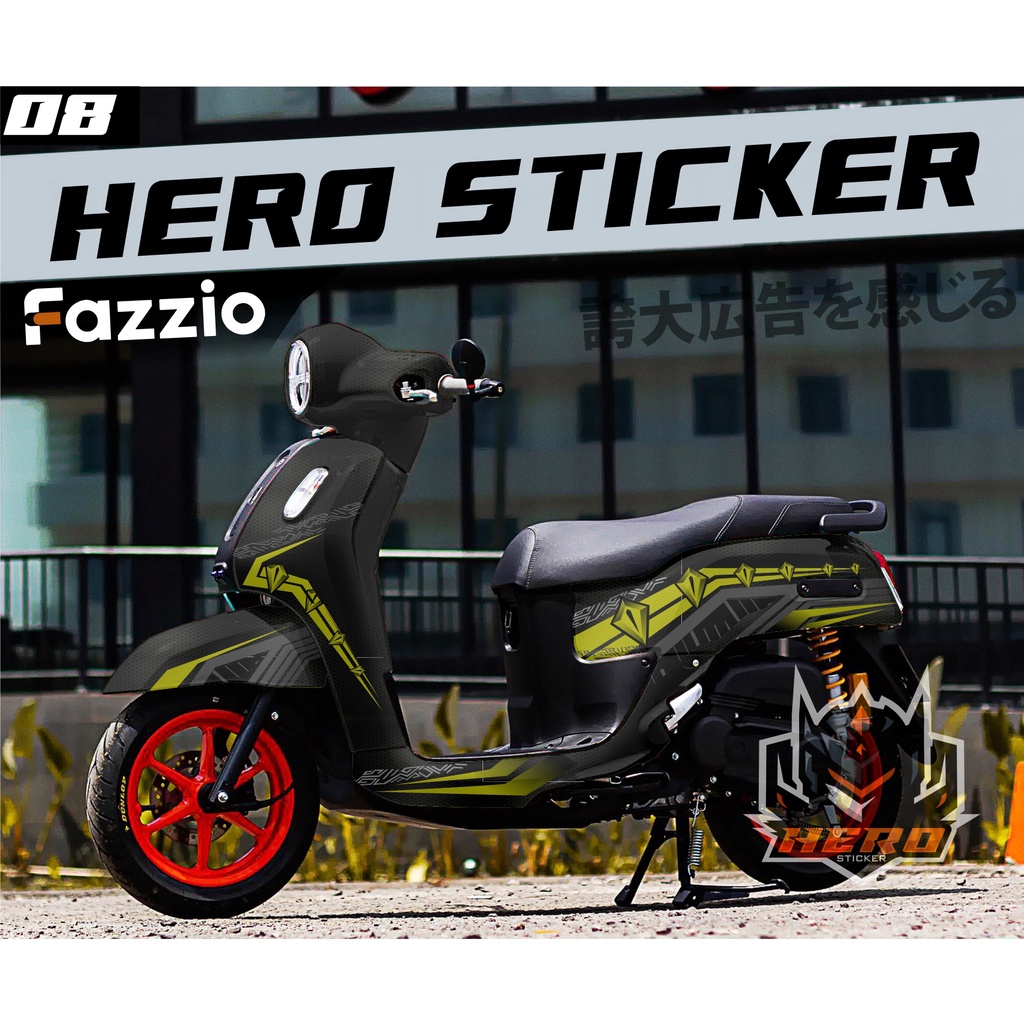 Jual Decal YAMAHA Fazzio NEW Fullbody - Stiker Decal Fazzio Black ...