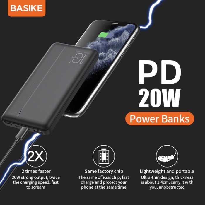Jual HANDPHONE & TABLET POWER BANK STB21 BASIKE PD20W10000MAH POWERBANK ...