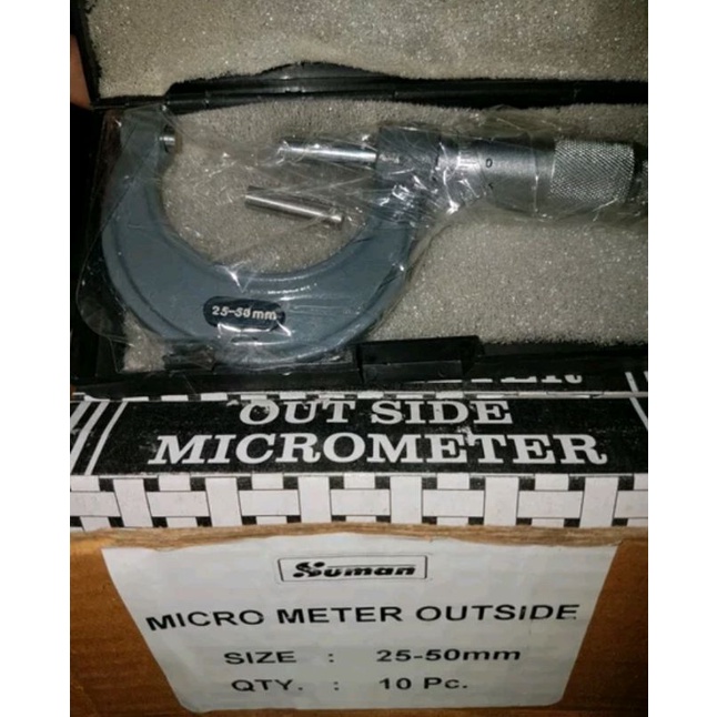 Jual Out Side Micrometer Jarak 25 - 50 x 0.01 - Mikrometer Luar Micro ...