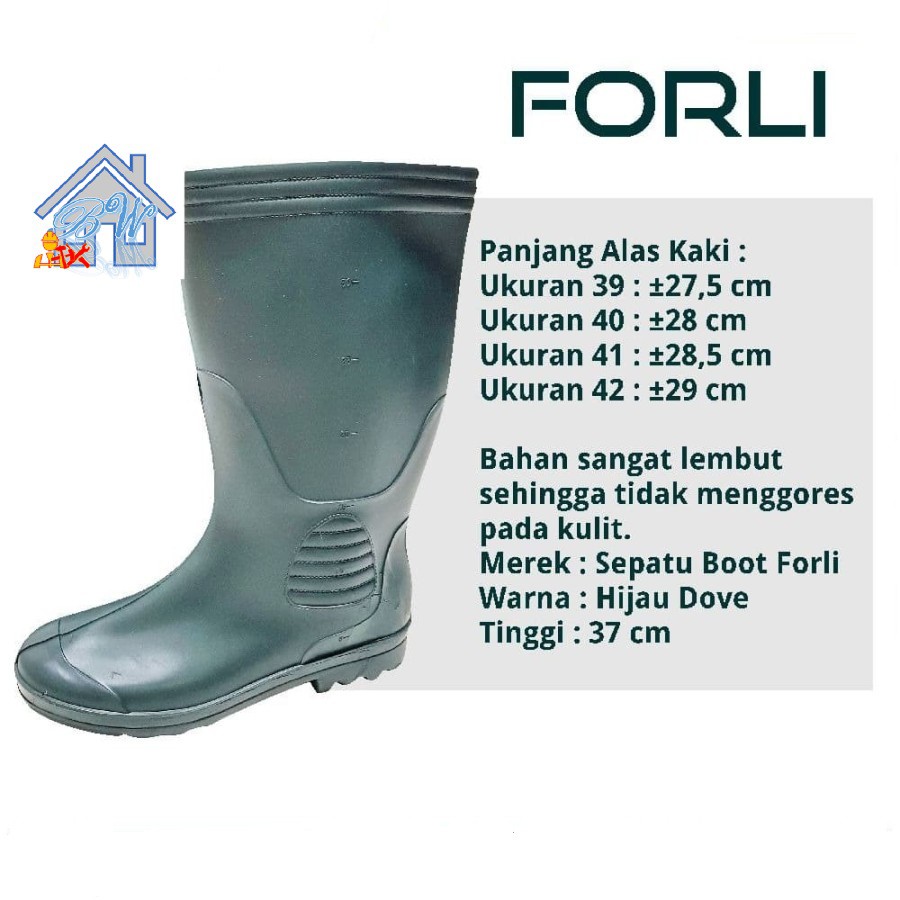 Jual Sepatu Boot Karet Hijau Forli -Sepatu Proyek-Sepatu Kerja Tukang ...