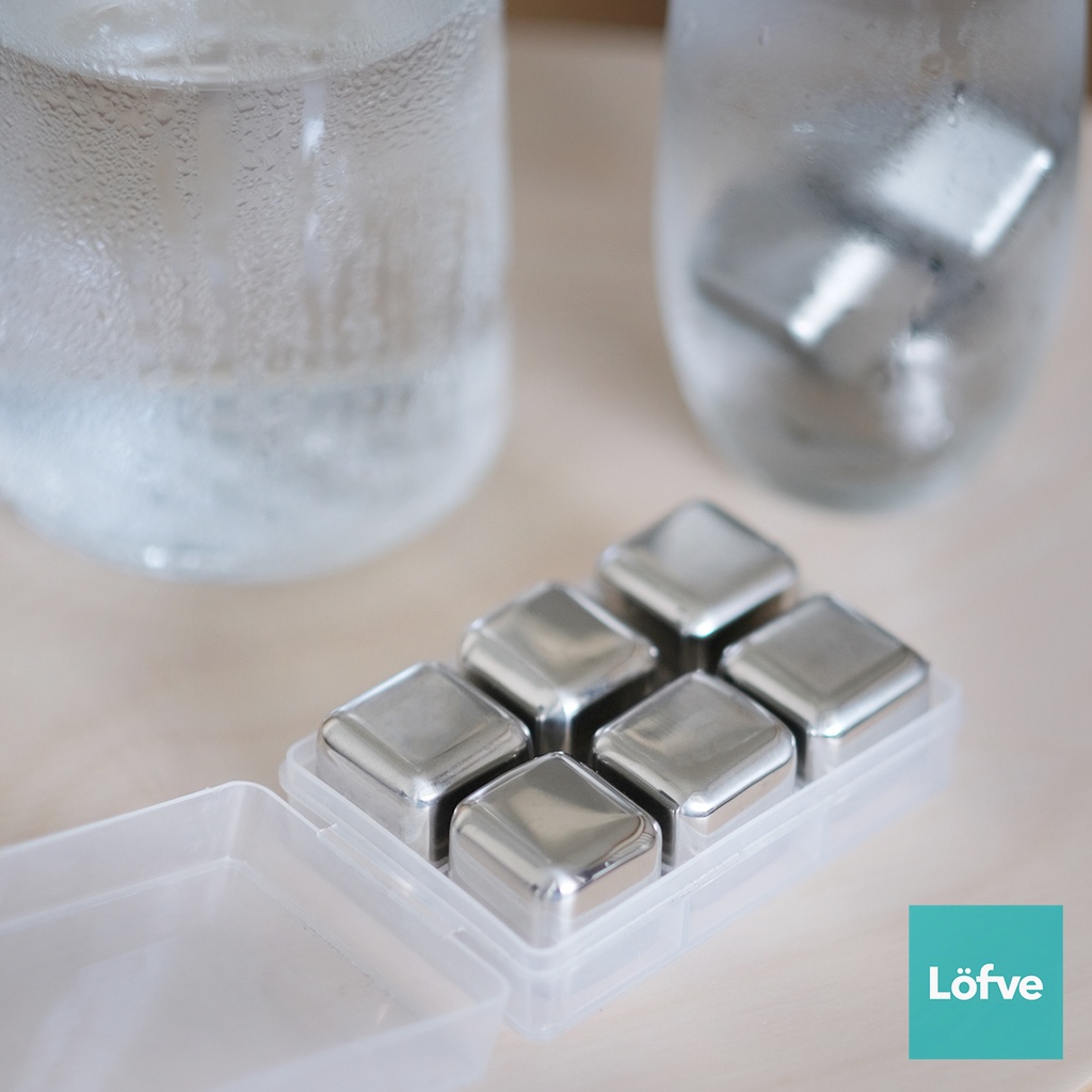 Jual ICE CUBE STAINLESS 6PCS | SUS 304 food grade es batu stainless ...
