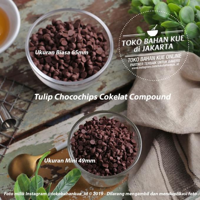 Jual Tulip Dark Chocolate Chip 1Kg Premium Choco Chip Biasa Cokelat ...