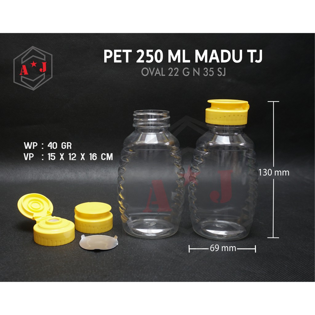 Jual Botol Madu TJ 250 ml Tutup Valve/l Botol Madu TJ/Botol Madu TJ ...