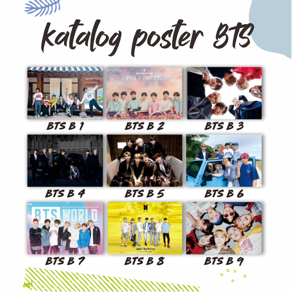 Jual Poster KPOP BTS Jungkook V Taehyung Jin Jimin Suga RapMon J hope Hoseok MURAH | READY ...