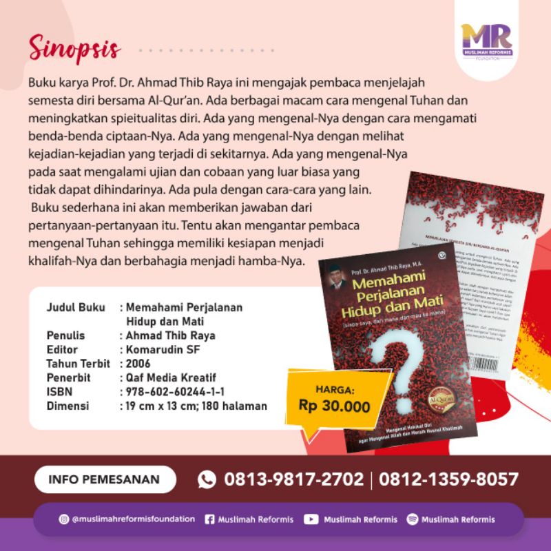 Jual Memahami Perjalanan Hidup dan Mati - Prof. Ahmad Thib Raya | Shopee Indonesia