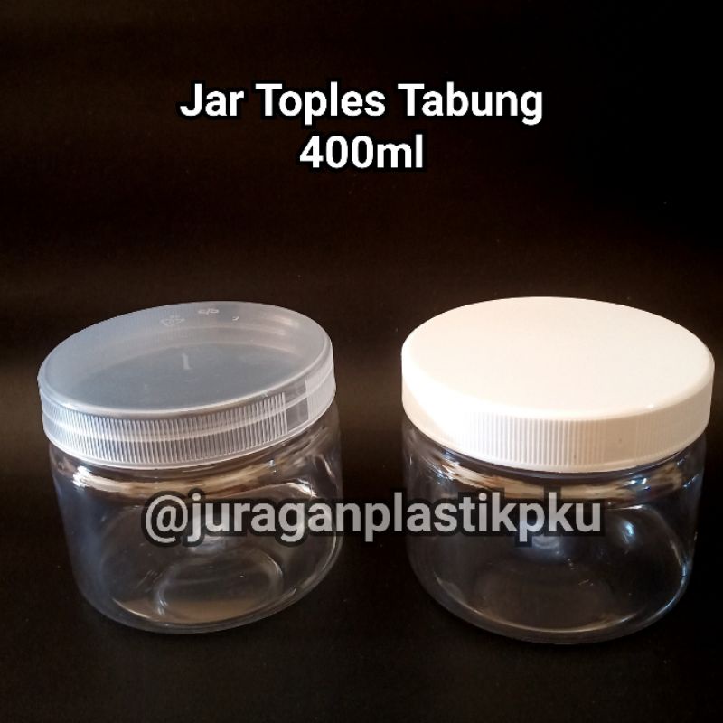 Jual Toples Jar Plastik Silinder 400ml / Botol Toples Tabung Kue Nastar Hampers Snack 400 ml ...
