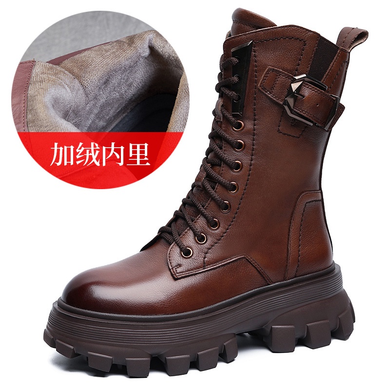 Jual Martin Boot Sepatu Wanita Bot Kulit Asli Pertengahan Betis Boots ...