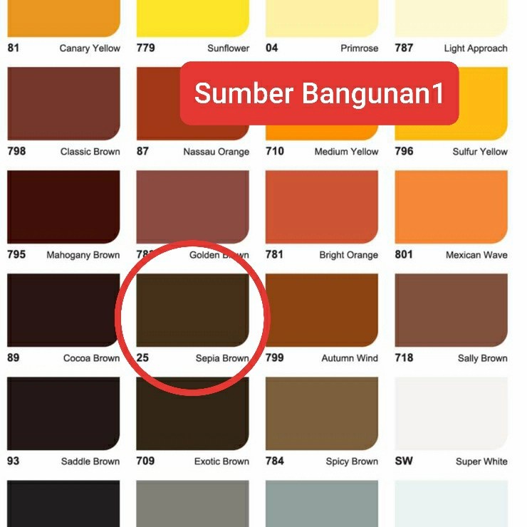 Jual Cat Minyak kayu YOKO by AVIAN (0.7 Lt) coklat cokelat besi lis ...