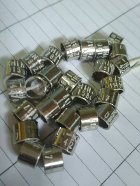 Jual Ring Merpati & Nuri Model baja ketrok (Asli baja) minimal 10biji ...