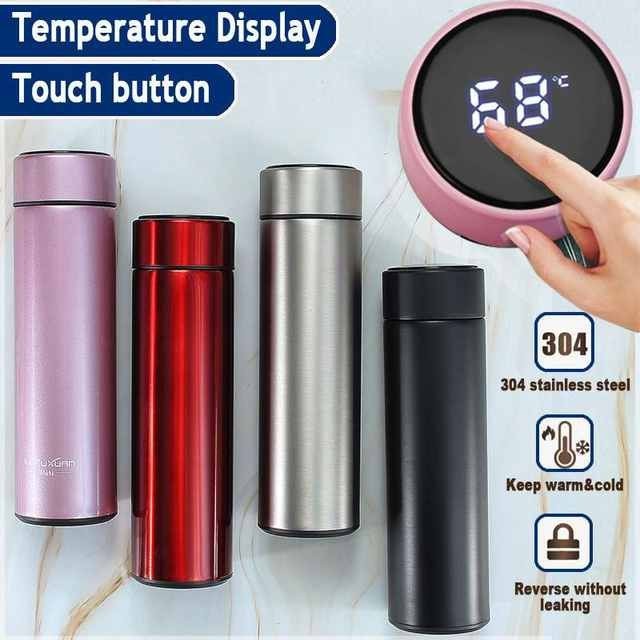 Jual [GK] Termos SAKURA SUHU Termos LED Temperatur Botol Minum Air ...