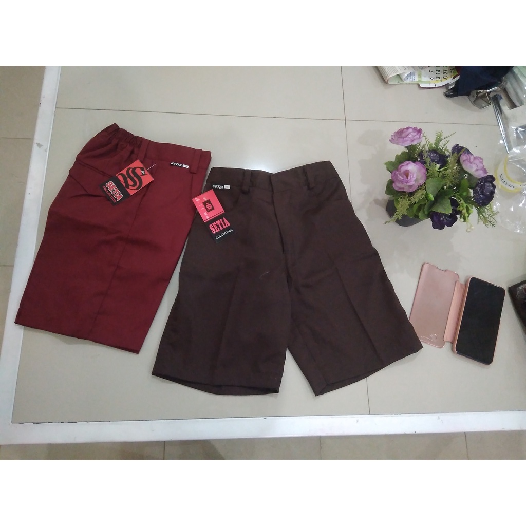 Jual SETIA Celana Pendek Seragam SD/ model biasa dan pdl rempel/ Laki-laki /Katun Nagata ...