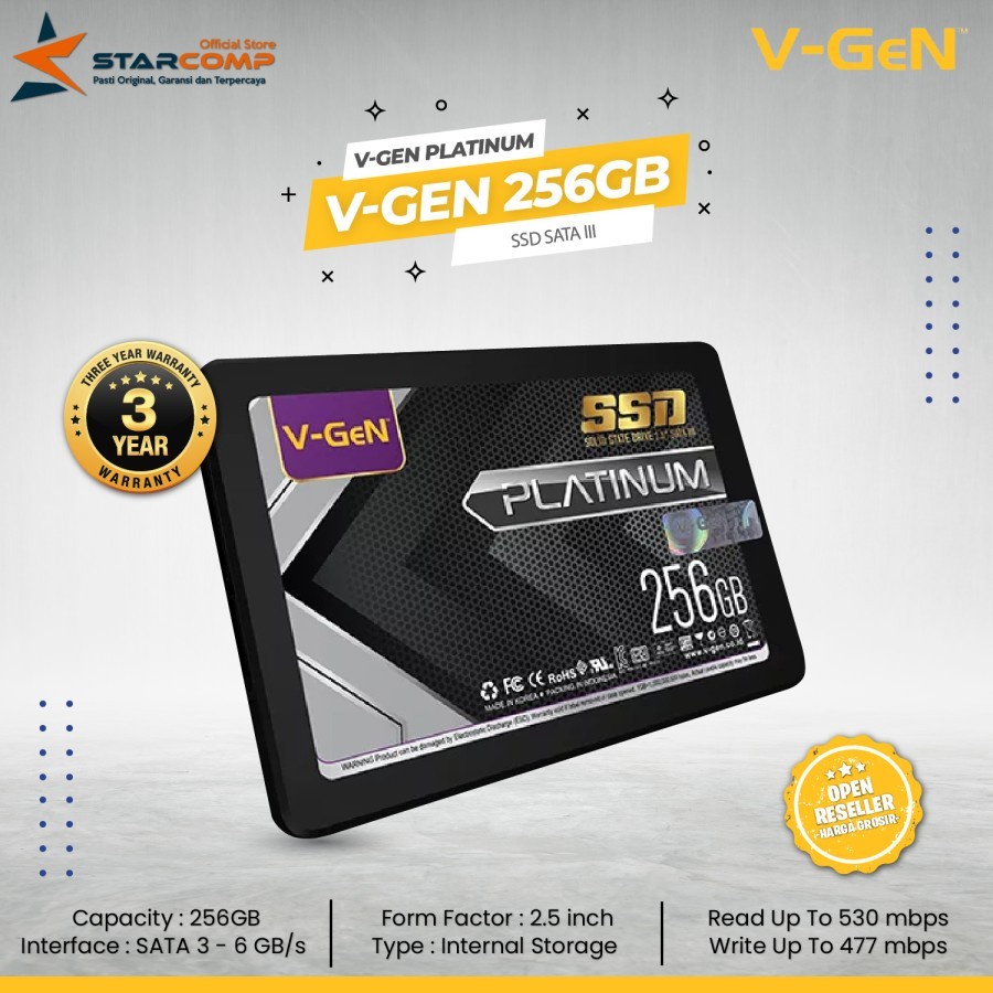 Jual SSD V-Gen Platinum 256GB SATA III 2.5" VGen | Shopee Indonesia