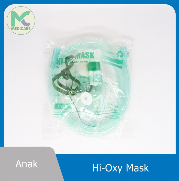 Jual Masker Oksigen O2 Child / Hi Oxy Mask Non Rebreathing Anak ...