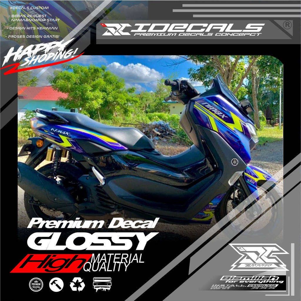 Jual 00119 sticker decal fullbody yamaha nmax tema racing simpel ...