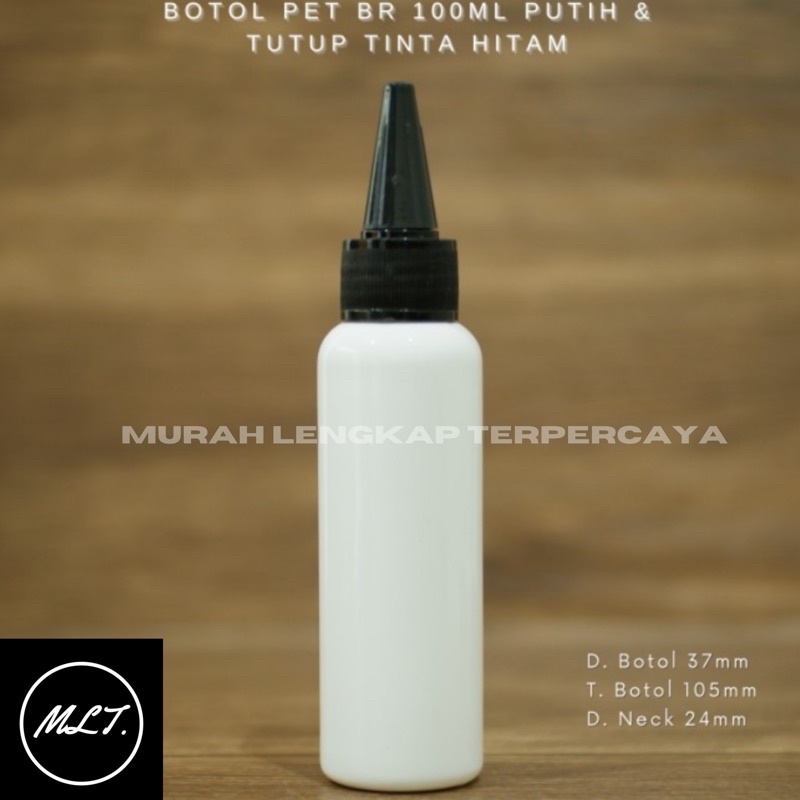 Jual BOTOL TINTA 100 ML / BOTOL KERUCUT 100 ML TINTA | Shopee Indonesia