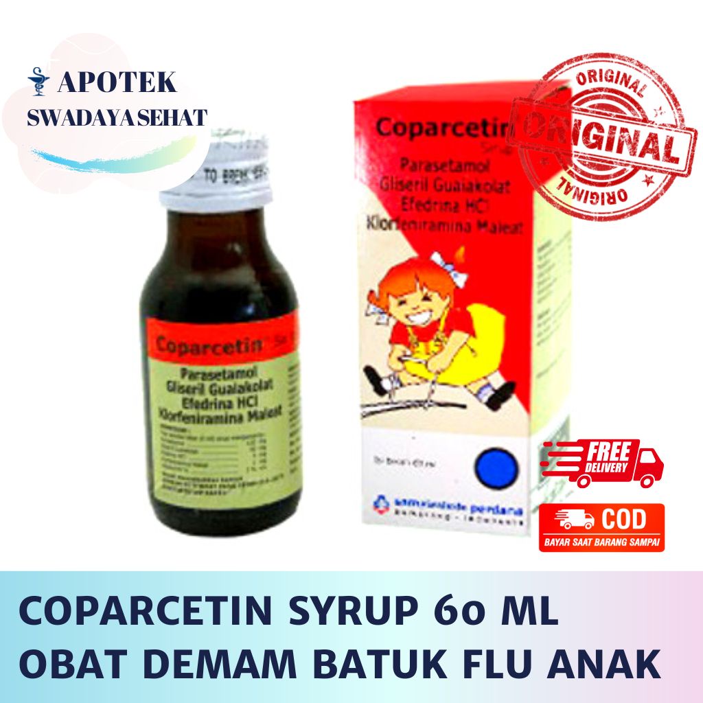 Jual COPARCETIN SYRUP 60 ML - Obat Demam Panas Pilek Batuk Anak Sirup ...