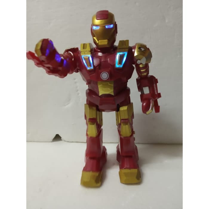 Jual mainan anak cowok robot ironman iron man baterai avengers | Shopee ...