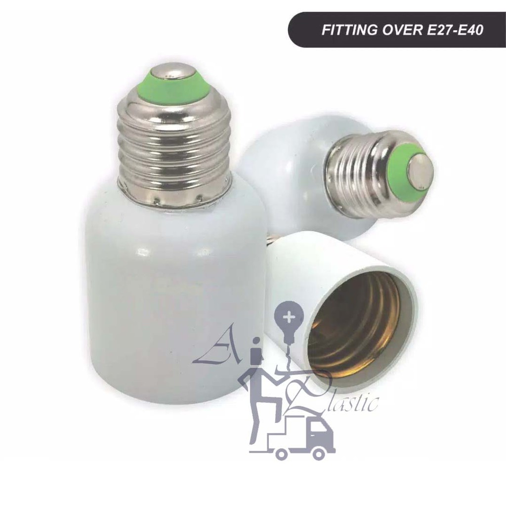 Jual AIO Plastic-Fitting Lampu E27 ke E40 Converter Adapter Penyambung Berkualitas Termurah ...