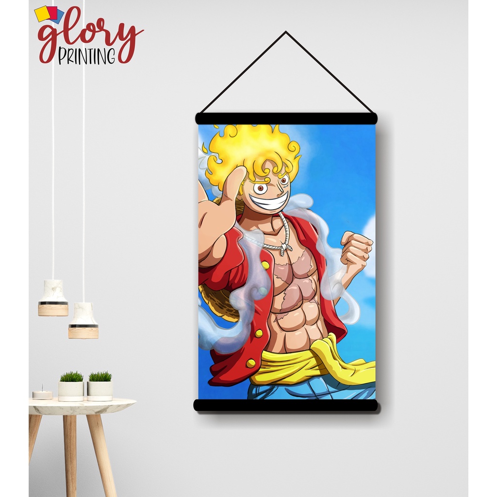 Jual GLORY HIASAN DINDING - MINI ROLL UP BANNER ANIME LUFFY GEAR 5 ...