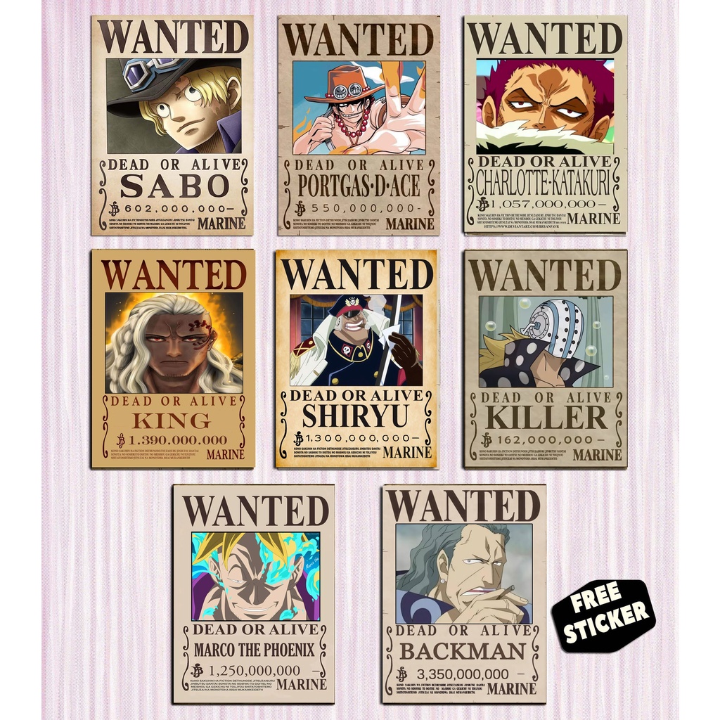 Jual WALL DECOR POSTER HIASAN DINDING BOUNTY ONE PIECE TERBARU/STRAWHAT ...