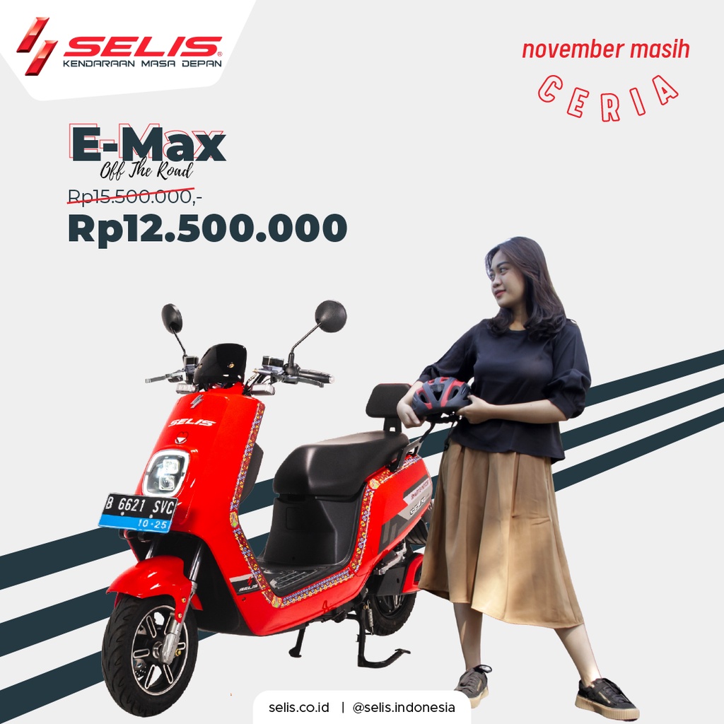 Jual Motor Listrik Selis Tipe E-max Off The Road - Battery SLA | Shopee ...
