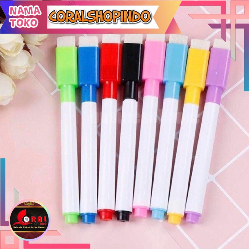 Jual Spidol Wipe Clean Spidol papan tulis spidol mini Spidol bisa ...