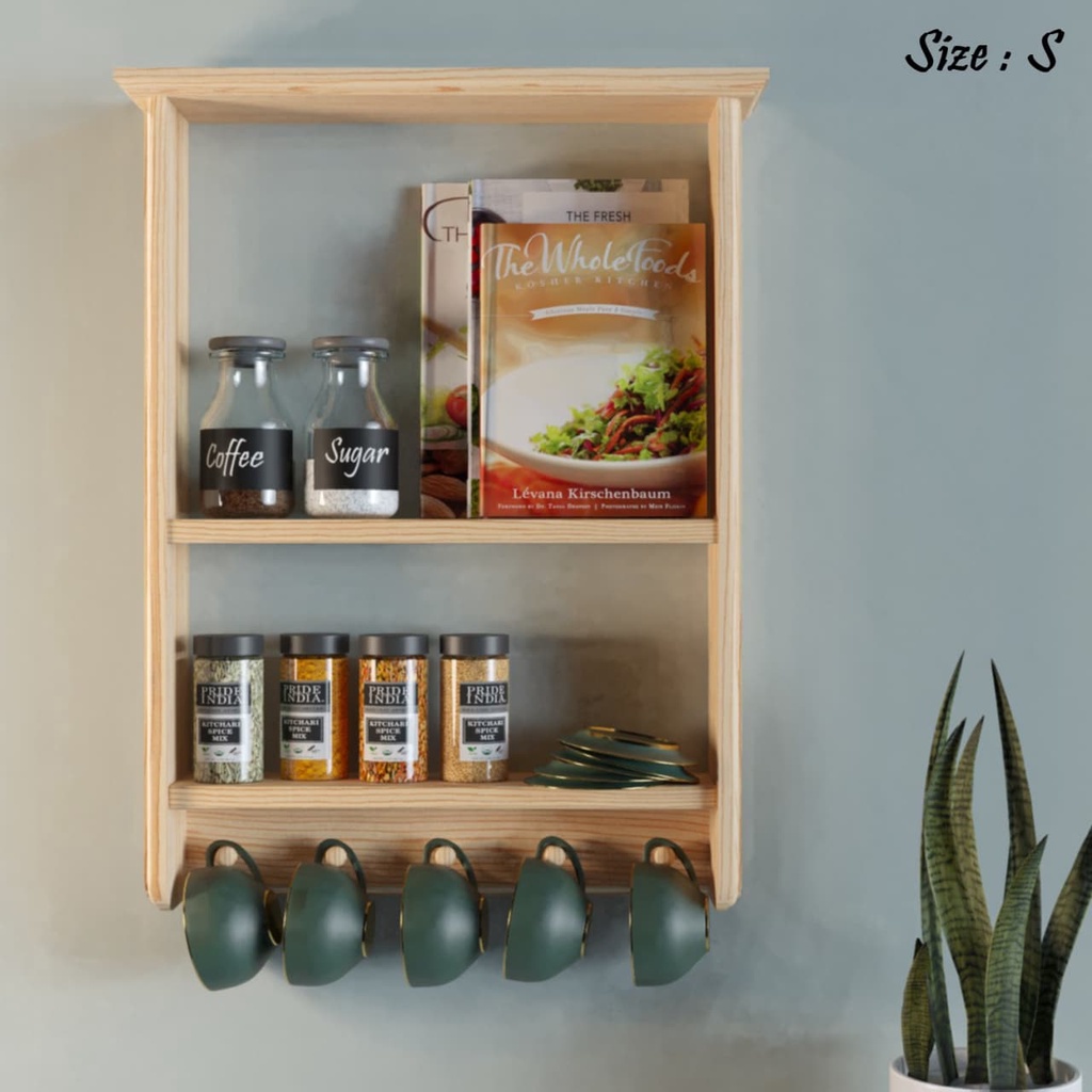 Jual Rak Dapur Bumbu Minimalis Rak Dinding Serbaguna Rak Kayu Modern ...