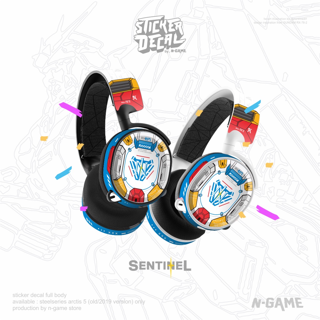 Jual Sticker Decal/Skin Protector Steelseries Arctis 3/5 Sentinel Full ...