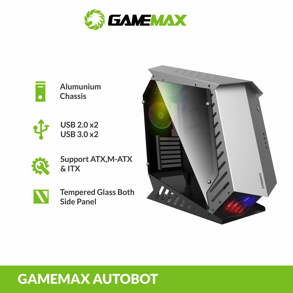 Jual Gamemax AUTOBOT Gaming PC Case | Shopee Indonesia